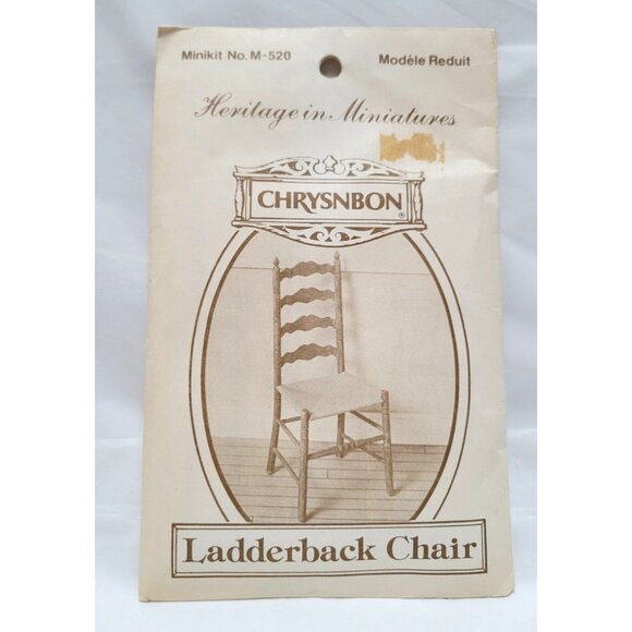 Chrysnbon | Toys | Vintage Chrysnbon Heritage In Miniatures Ladderback ...